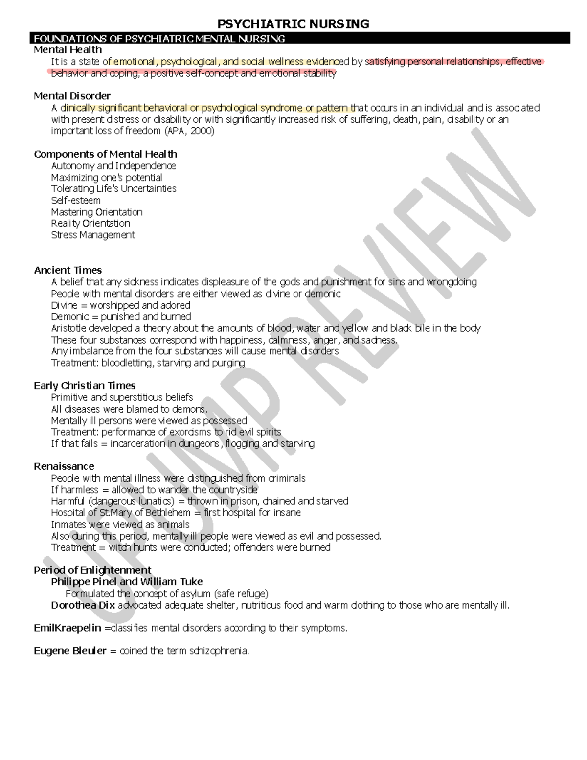 Psychiatric- Nursing-2 - PSYCHIATRIC NURSING FOUNDATIONS OF PSYCHIATRIC ...
