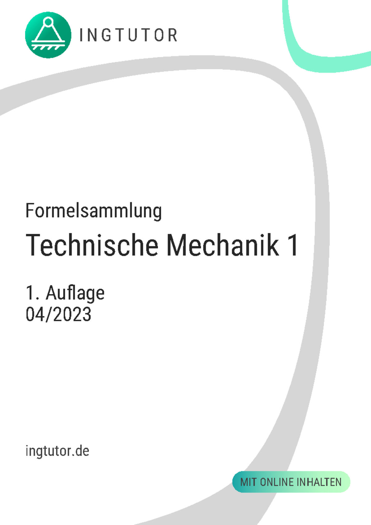 Formelsammlung Technische Mechanik 1 TM1 Statik Ingtutor ...