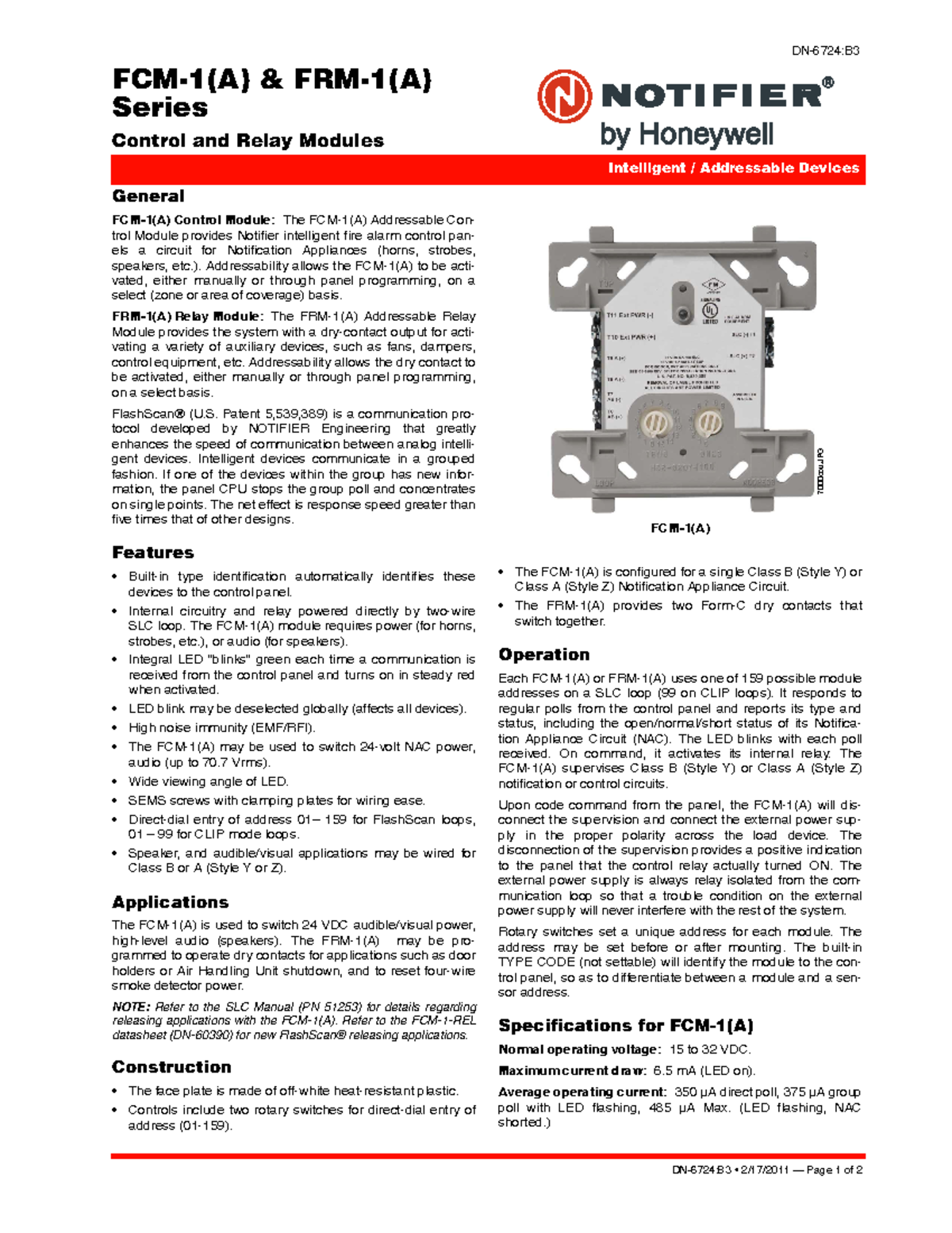FCM-1(A) & FRM-1(A) Control and Relay Modules Overview - Studocu
