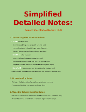 Lecture 5 Simple Detailed Notes - Simple Detailed Notes: 1. Purpose and ...