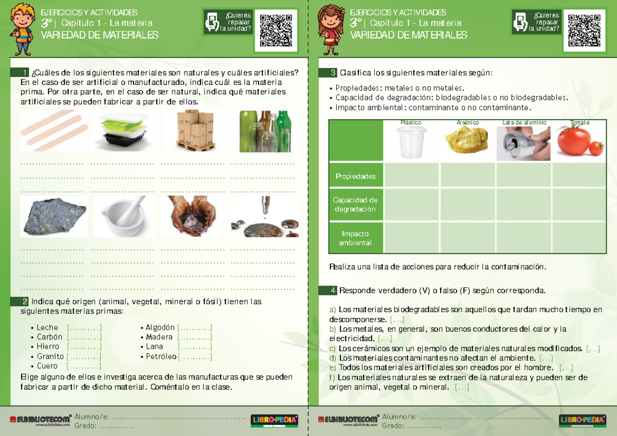3 - Biodegradables y No Biodegradables: Variedad de Materiales en ...