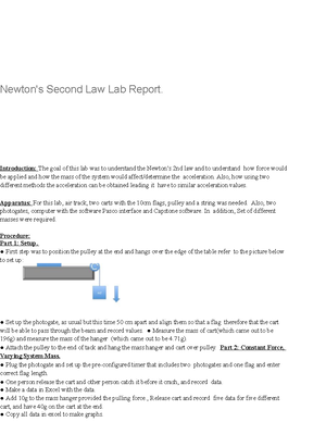 Motion with Constant Acceleration Lab Report - Motion with Constant Acceleration Lab Report ...