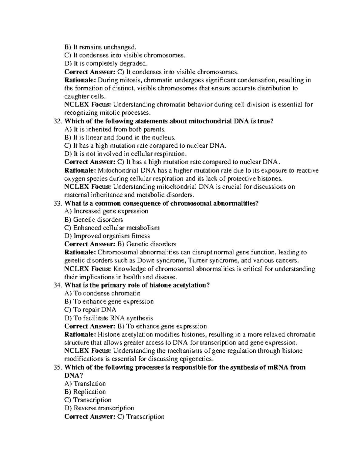 Test Bank for Genetics (2024) - A Conceptual Approach, 7th Ed. - Studocu