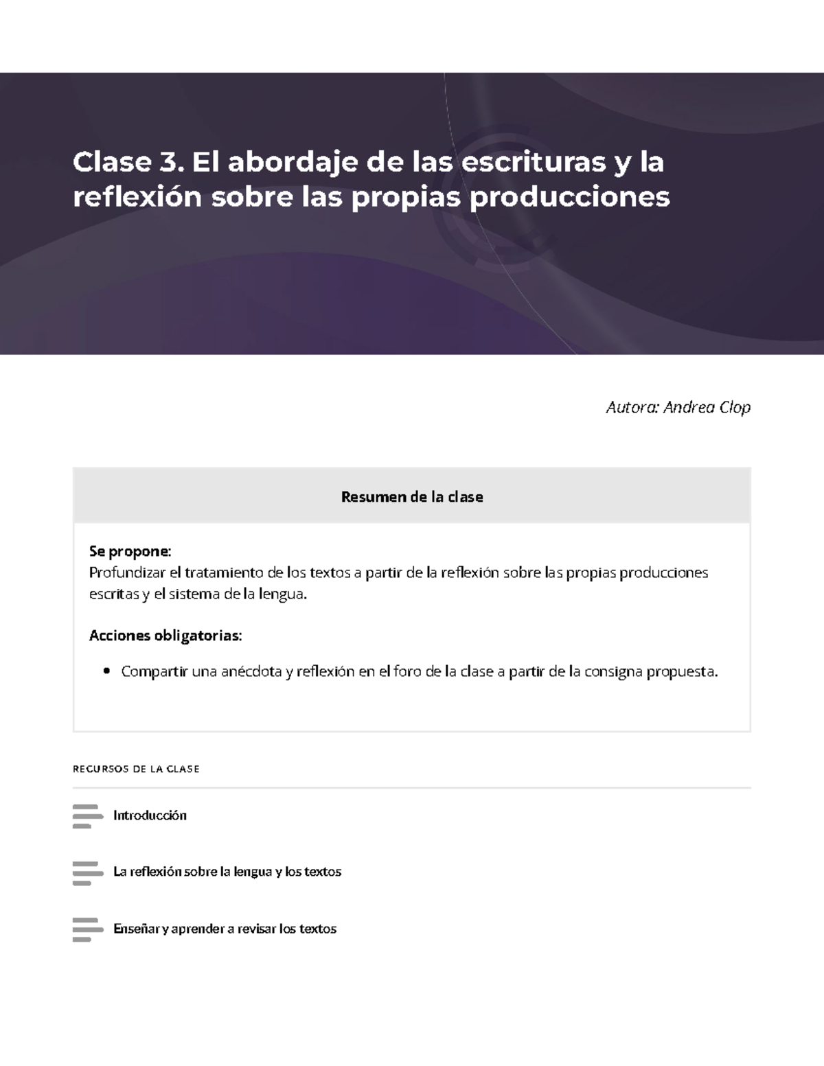 Clase 3: Reflexión sobre Escritura y Producción Textual en Secundaria ...