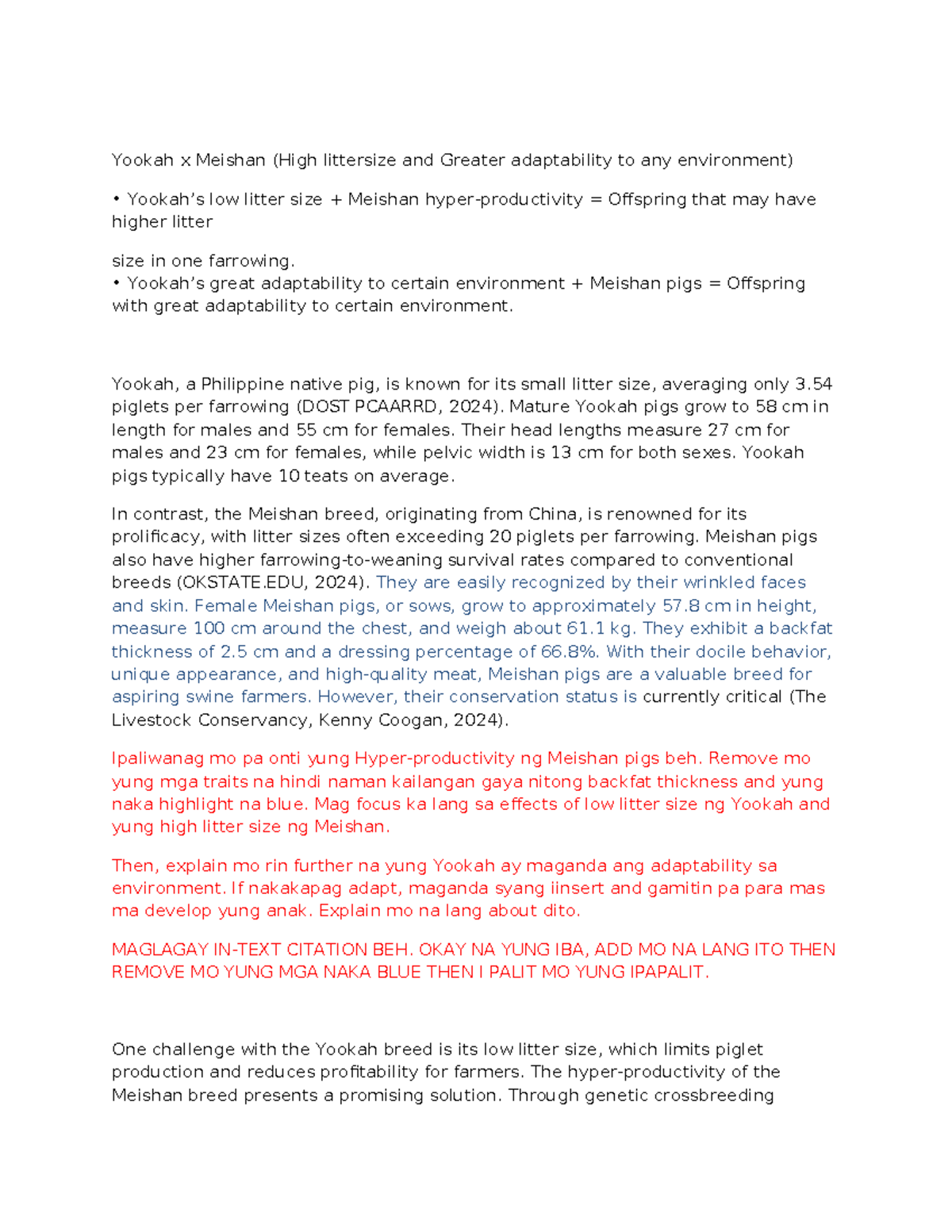 Yookah x Meishan: Litter Size Comparison and Adaptability Insights ...