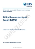 Exam Practice - L2M534 - Question Paper - CIPS Level 2 – Certificate in ...