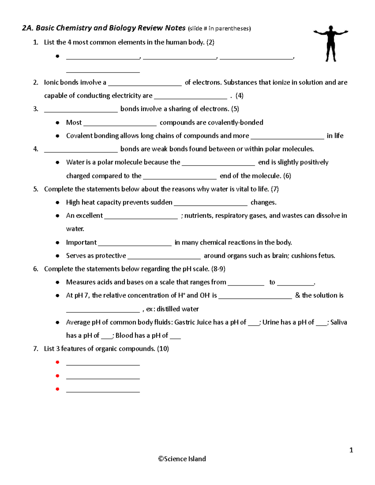 Final Exam Review: Biochemistry Concepts & Organic Compounds (2A) - Studocu