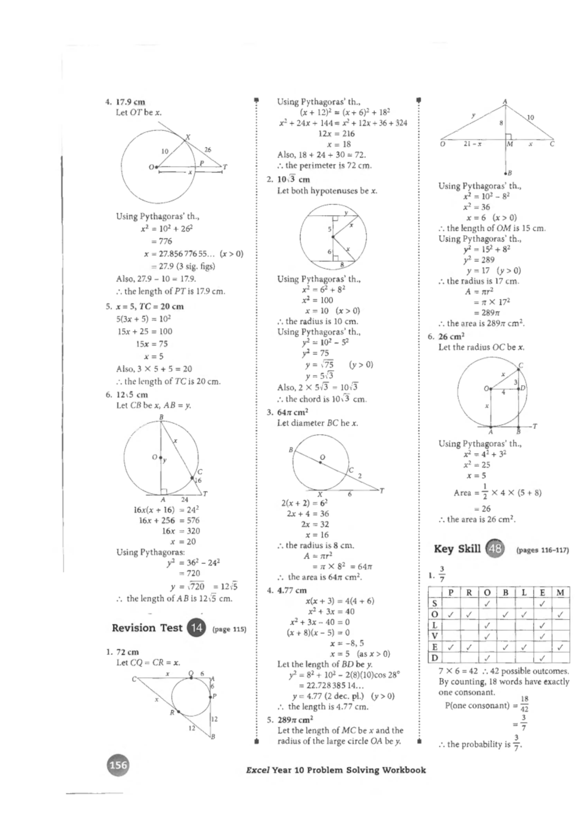Probability Answers for Year 10 Workbook (Revision Test) - Studocu