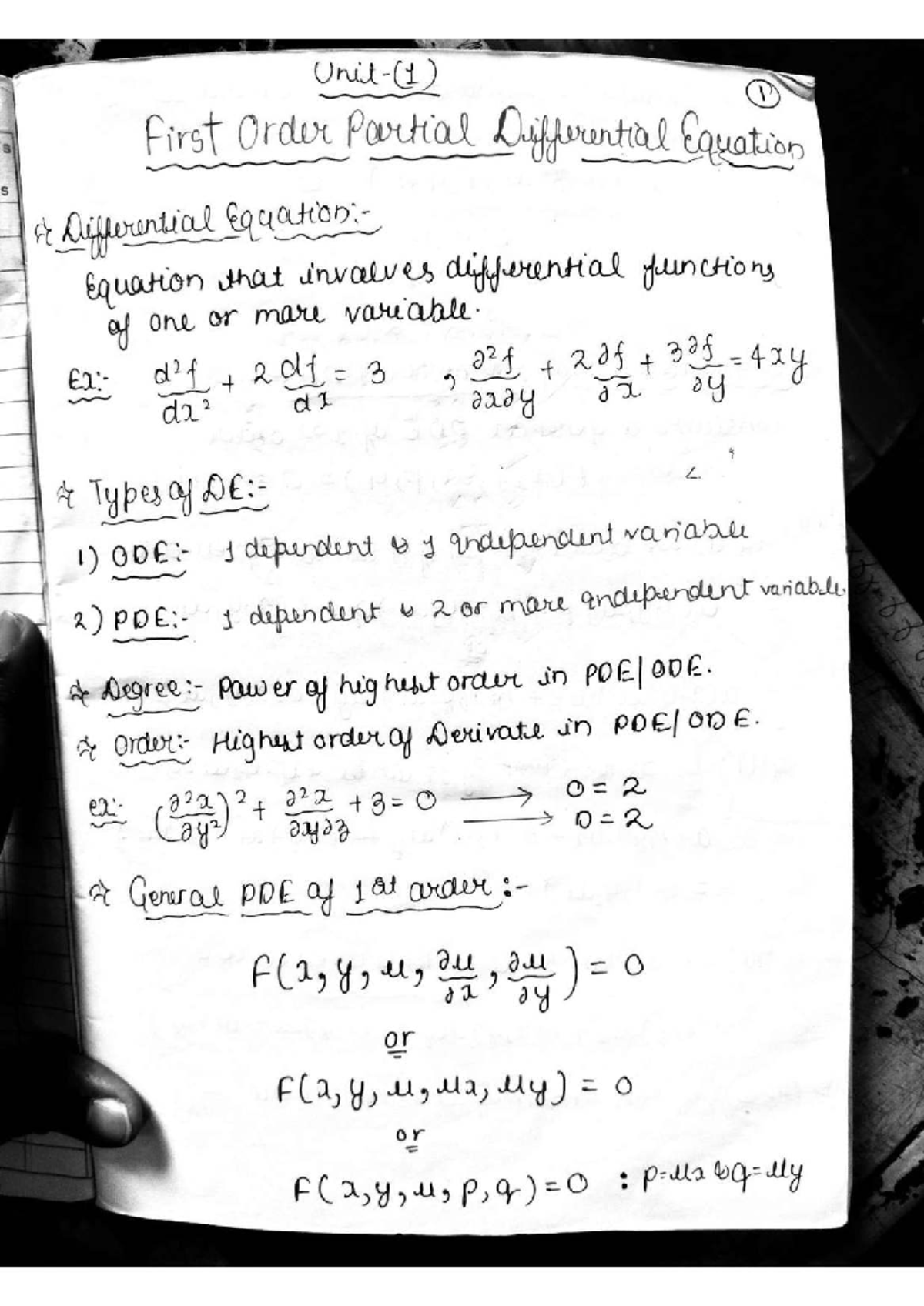 PDE-101: Comprehensive Notes on First Order Partial Differential ...