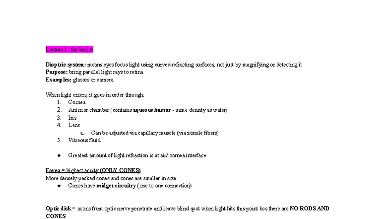 Visual System Overview: Light Processing, Adaptation, and Color Vision ...
