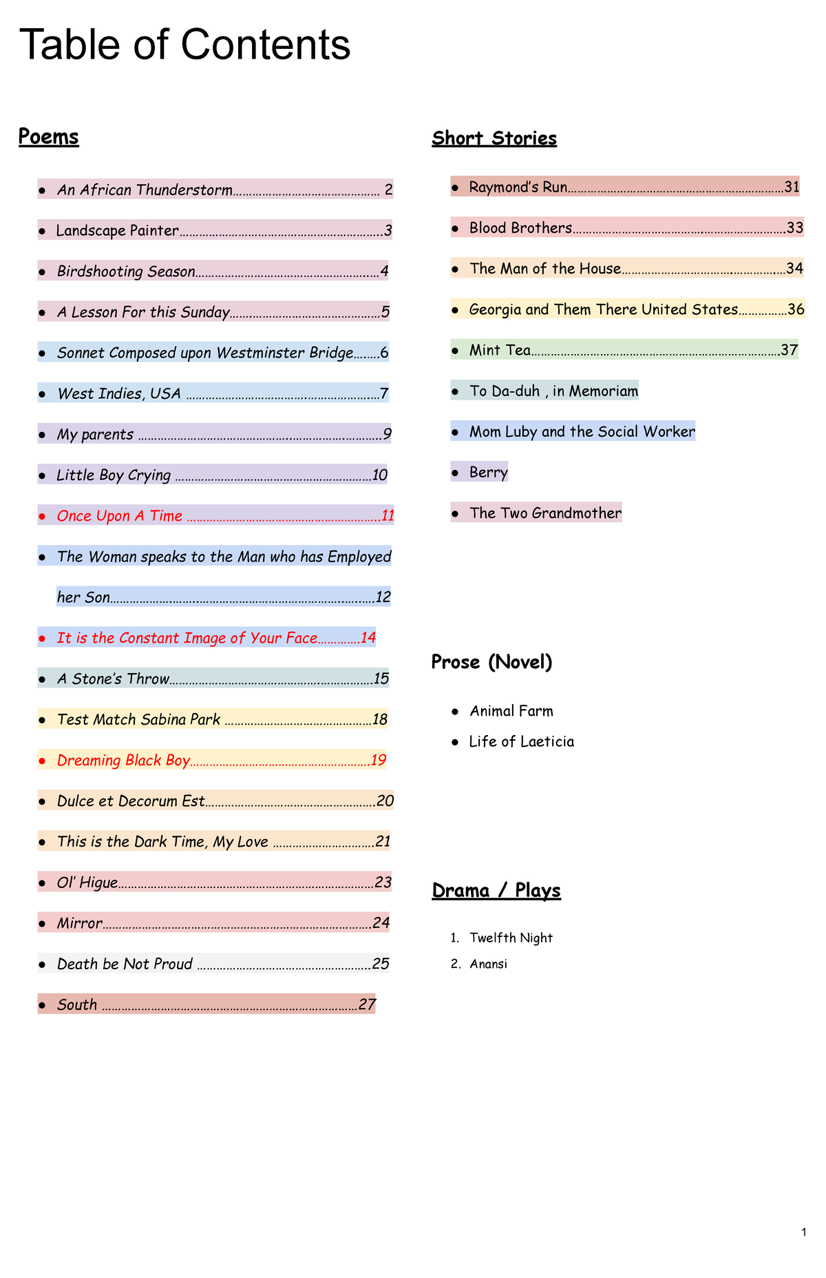 Literature Study Guide: Poems & Short Stories Analysis (ENG 101) - Studocu