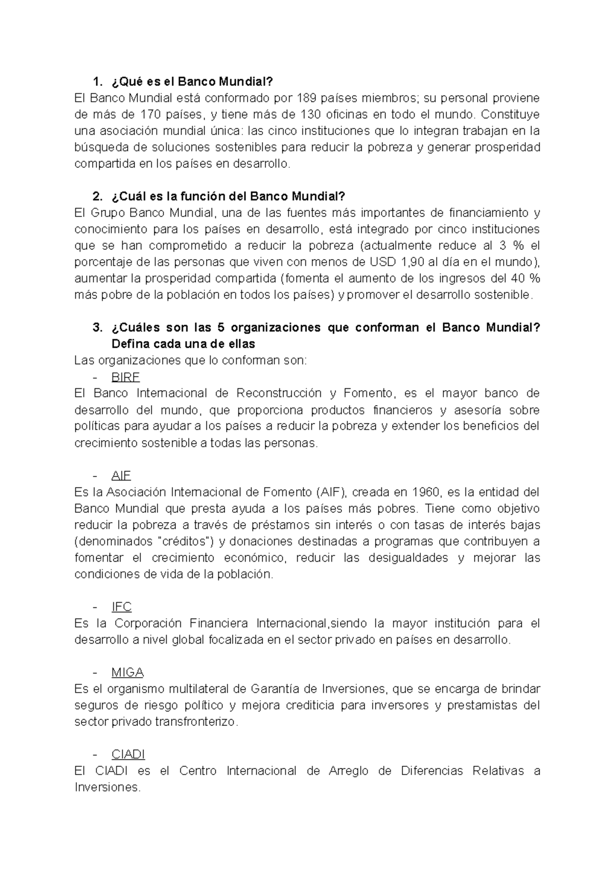 AS13. Banco Mundial - Funcion del BM - ¿Qué es el Banco Mundial? El ...