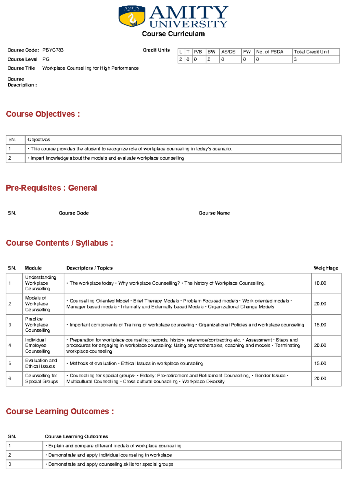 Combined Syllabus for Workplace Counseling & Emotions (PSYC783 ...