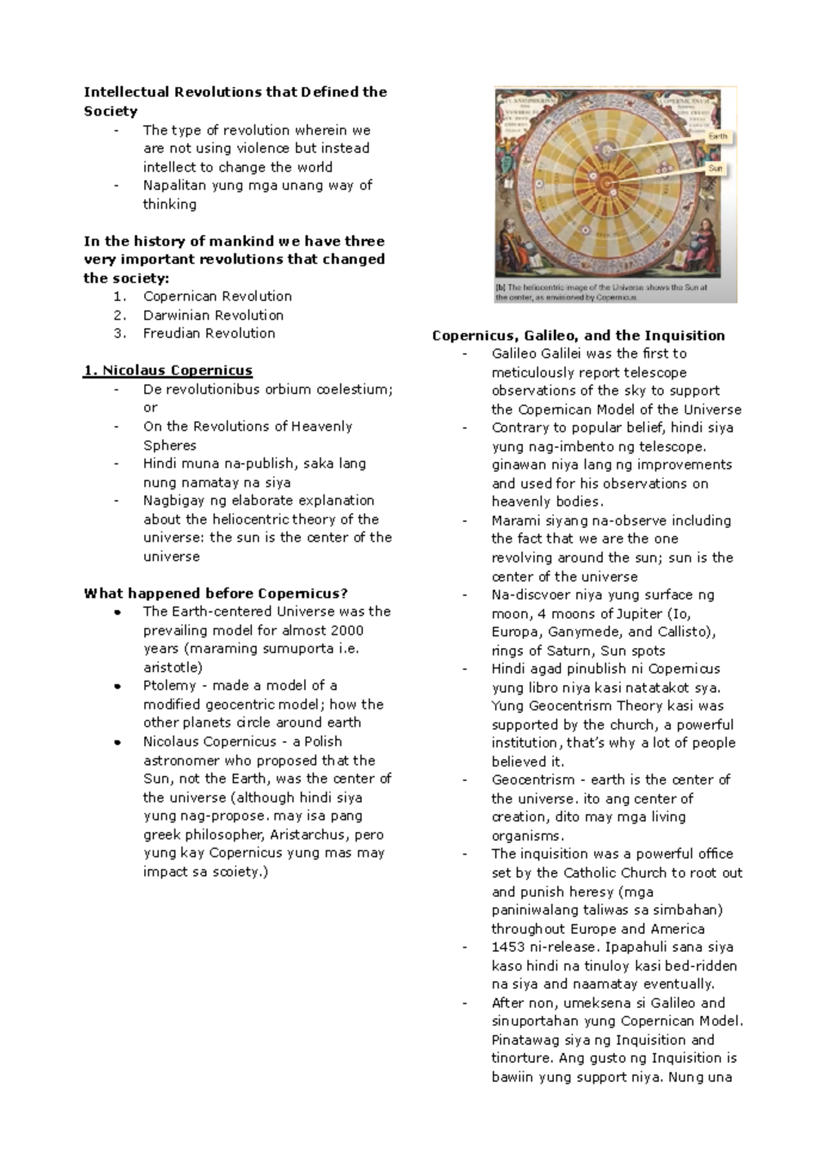 STS - sts - Intellectual Revolutions that Defined the Society - The ...