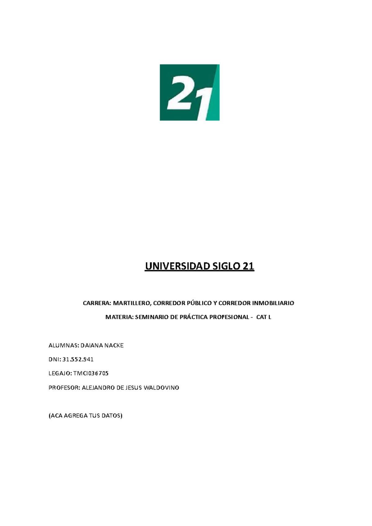 Tp 2 Seminario Práctica Profesional Proceso De Remate Y Senasa Studocu