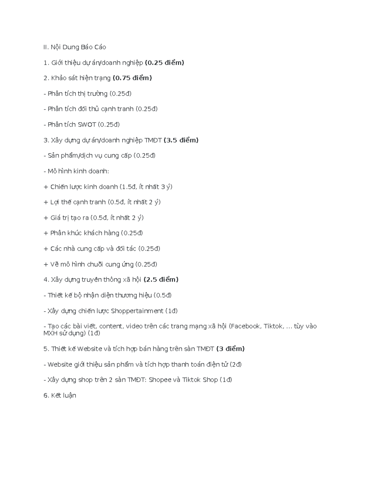 Báo Cáo Dự Nghiệp TMĐT: Phân Tích & Chiến Lược Kinh Doanh - Studocu