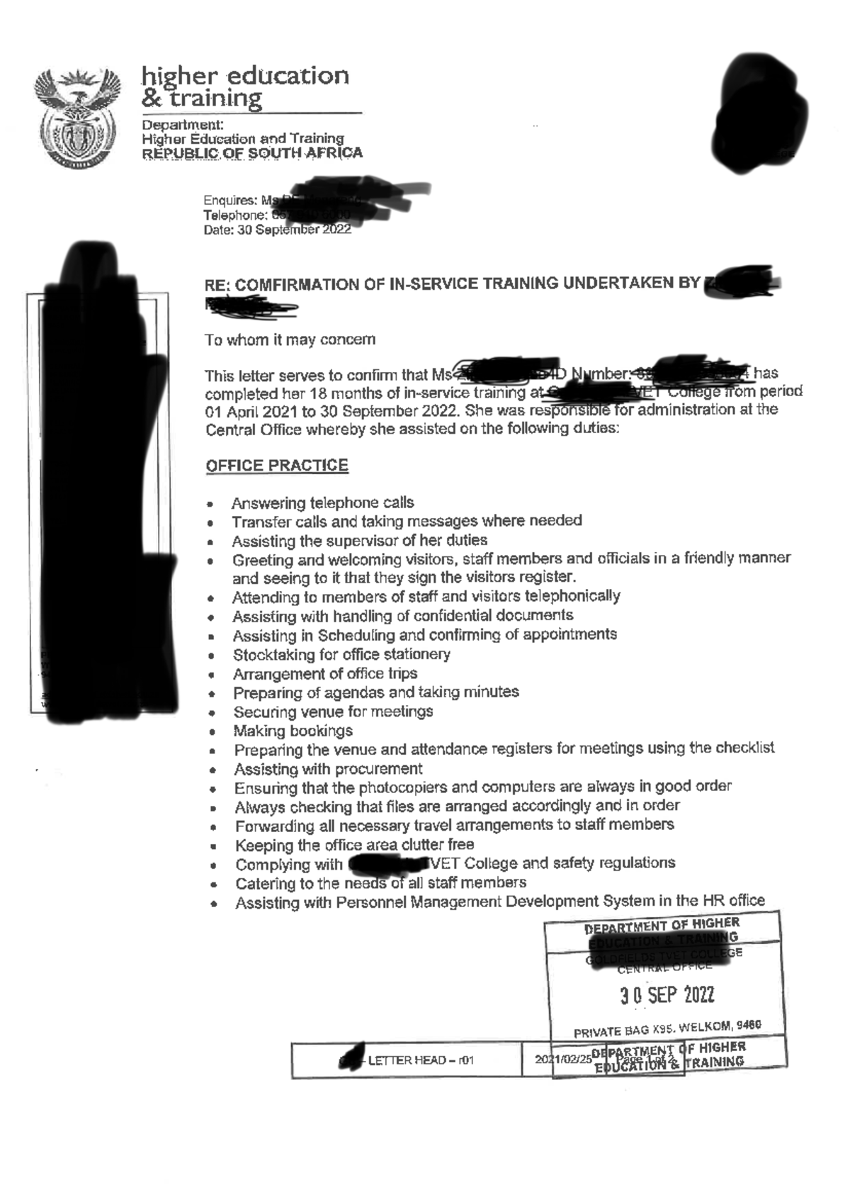 Management Assistant Diploma Application Letter Guide - Studocu