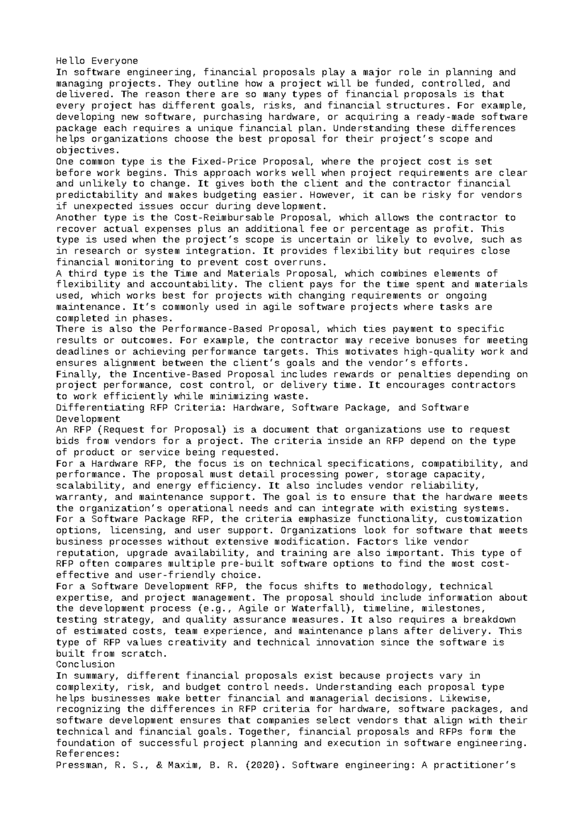 CS 4403-01 - AY2026-T1 Financial Proposals in Software Engineering ...