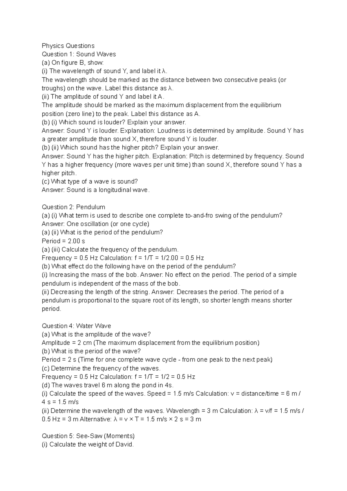 Solutions Guide - Physics Questions and Answers (PHYS 101) - Studocu