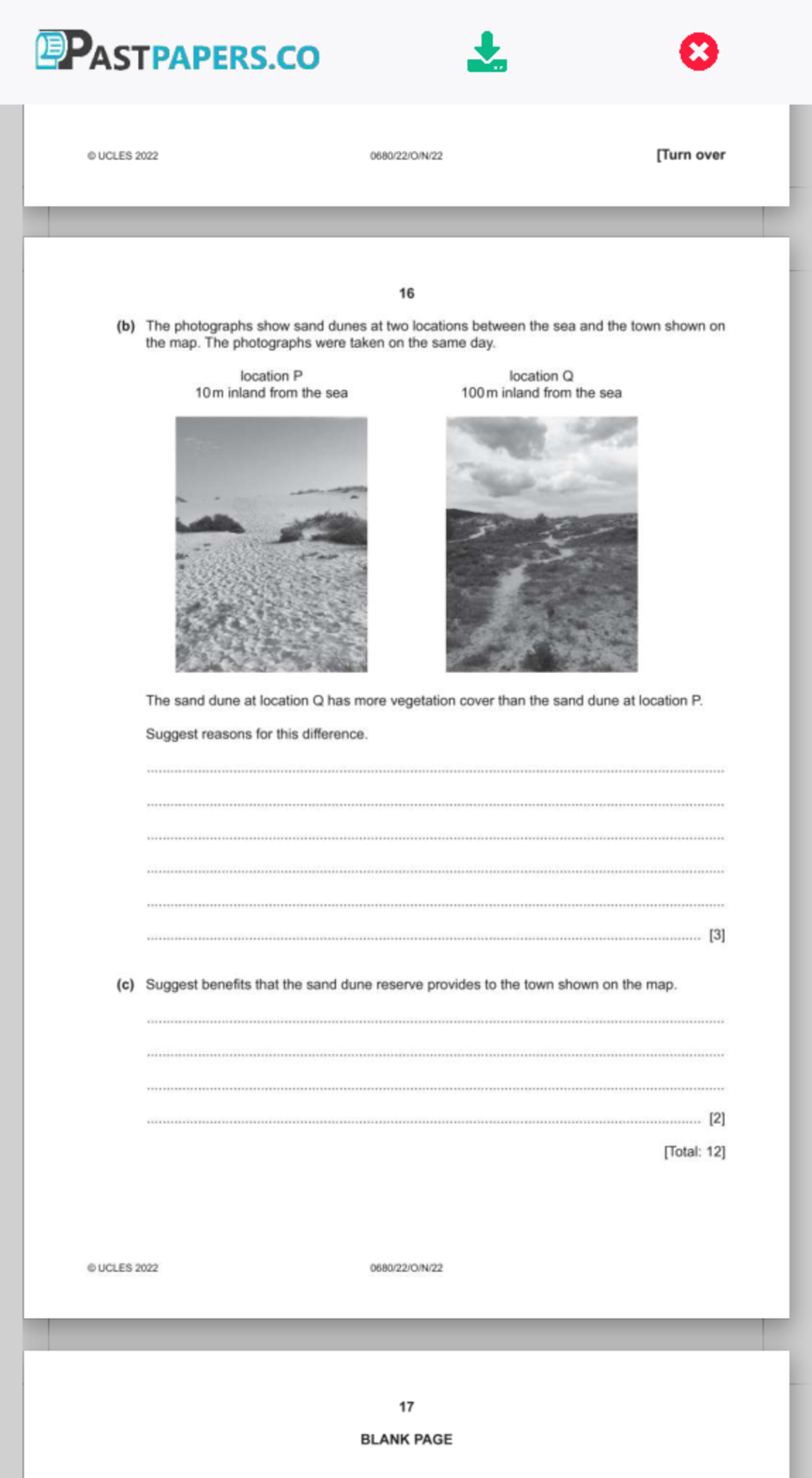 CIE IGCSE Environmental Management 0680/22 Oct-Nov 2022 Past Paper ...