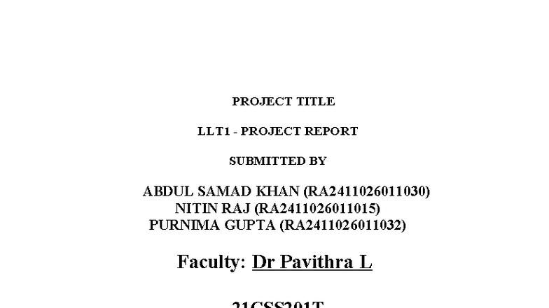 LLT1 Project Report: Automated Furnace Temp Control System - Studocu