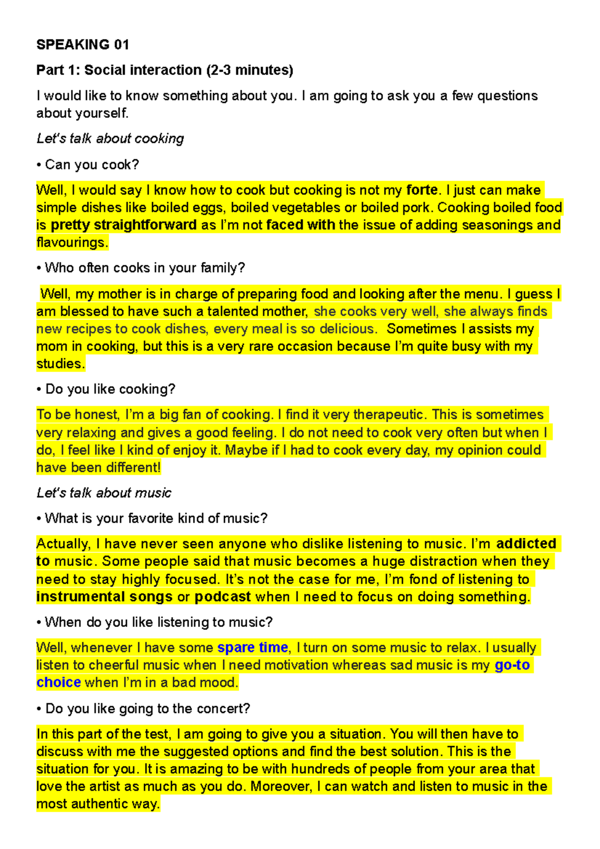 Speaking B1.4 - Social Interaction and Solution Discussion Exercises ...
