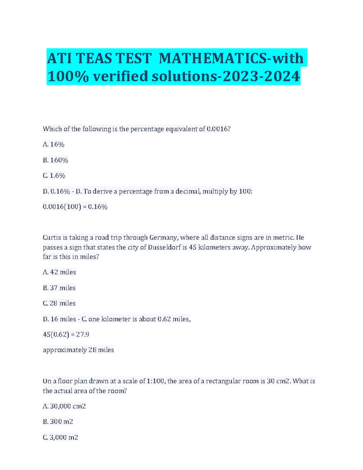 EPIC CLN 251:252 EXAM-with 100% verified solutions-2023-2024 - EPIC CLN ...