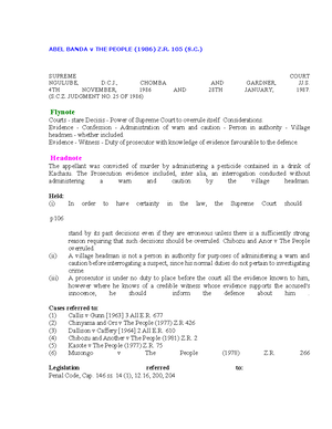 R v Blastland: House of Lords Case Summary on Hearsay Evidence - Studocu