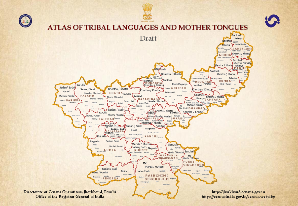 ATLAS OF TRIBAL LANGUAGES & MOTHER TONGUES - Jharkhand Draft 2024 - Studocu