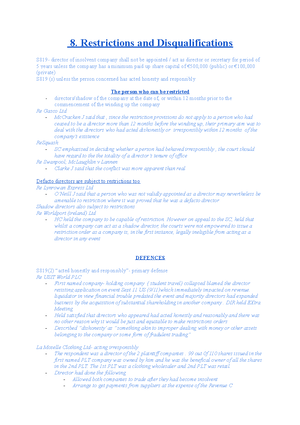 Crystallisation of a Floating Charge - Company Law - The causes of ...