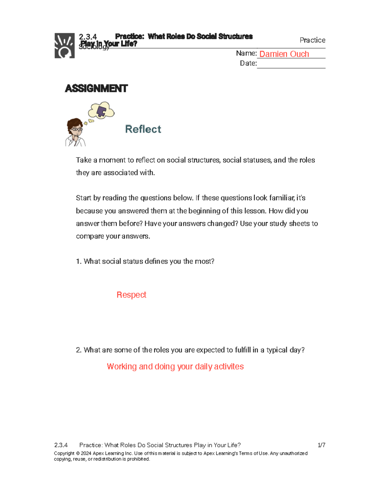 Sociology 2.3.4 Practice: Exploring Social Structures in Your Life ...