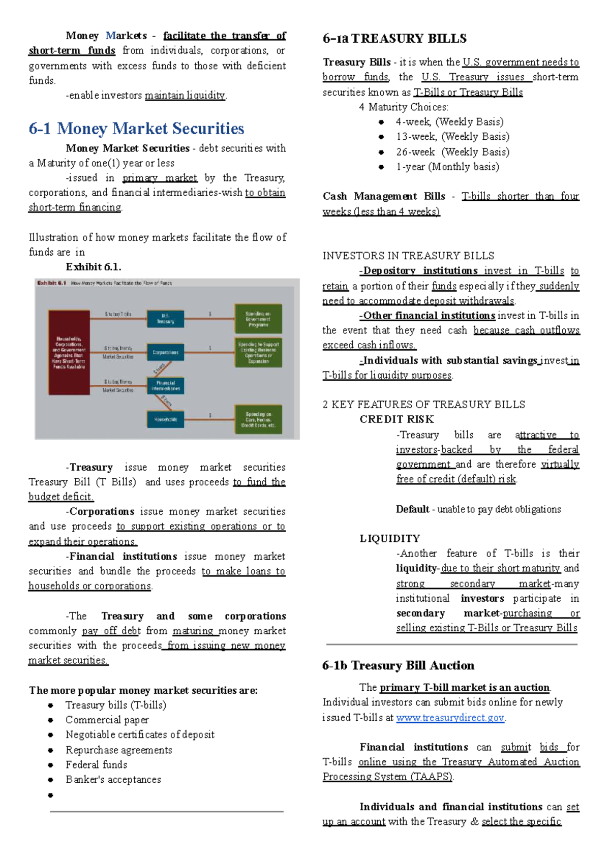 MMS 1: Overview of Money Market Securities and Treasury Bills - Studocu