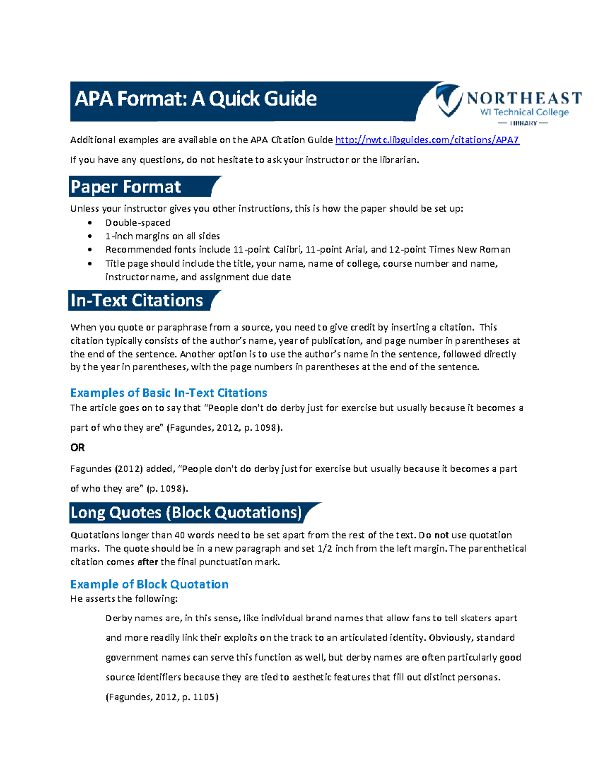 APA 7 Citation Quick Guide: Formatting and Examples - Studocu