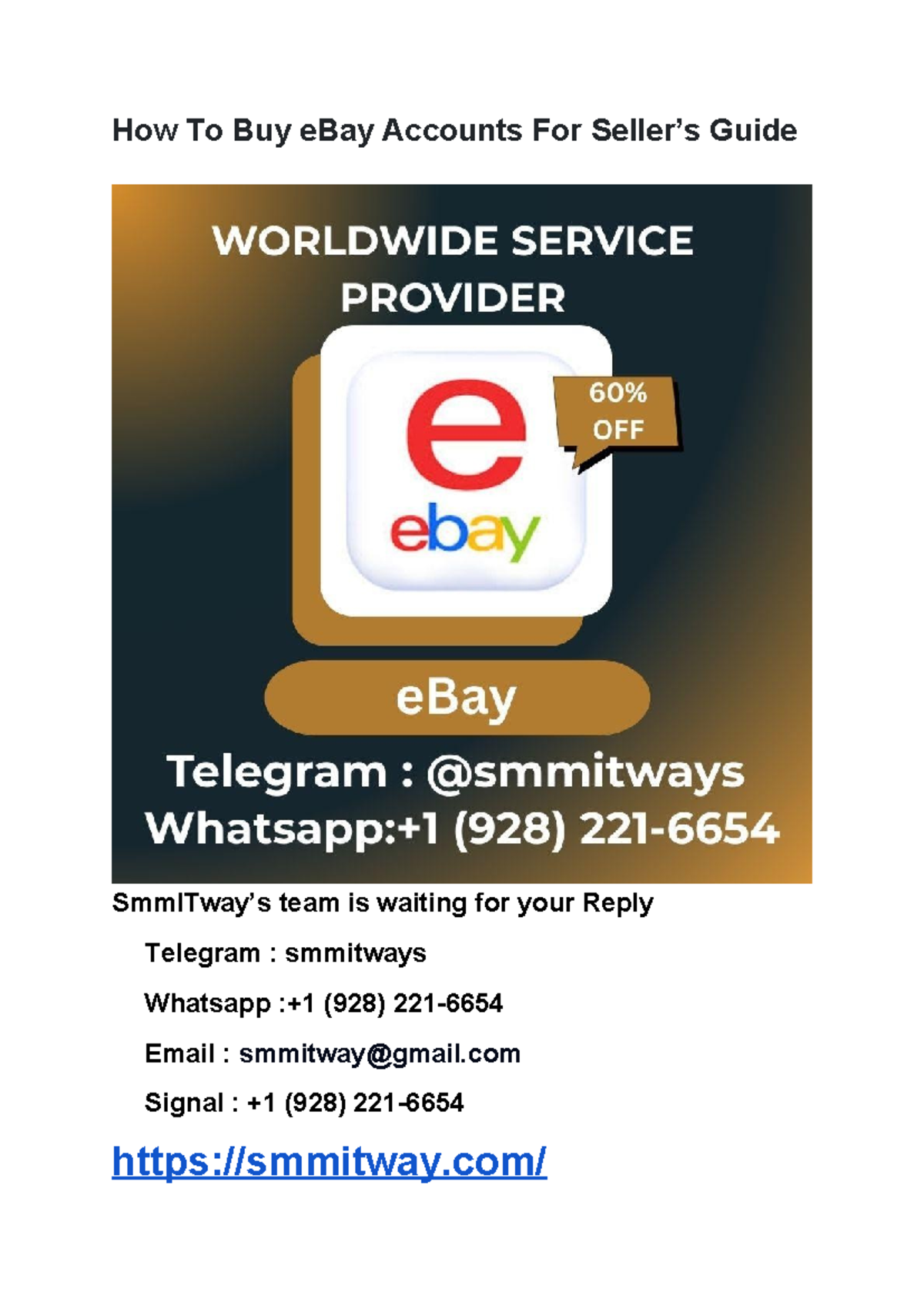 How to Buy eBay Accounts: A Seller's Guide (SMT101) - Studocu