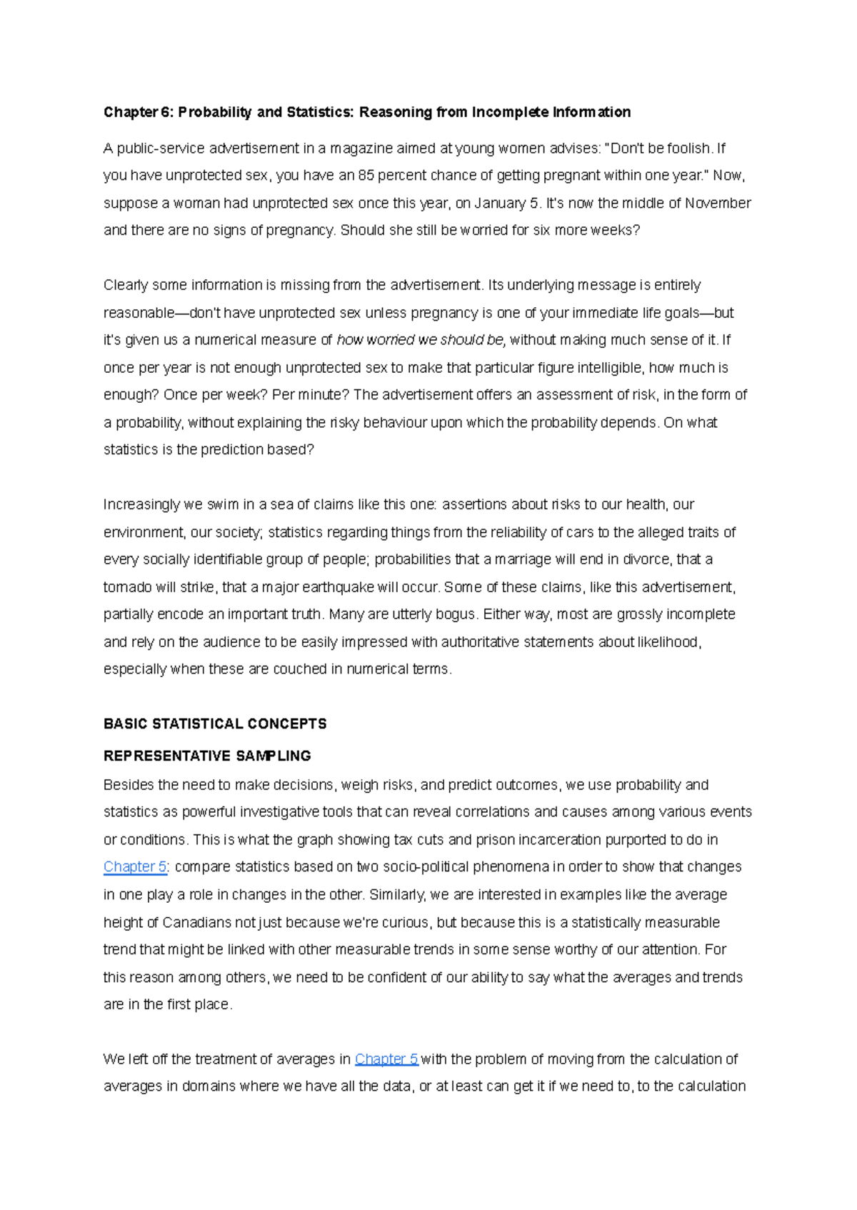 Chapter 6: Probability & Statistics - Understanding Incomplete ...