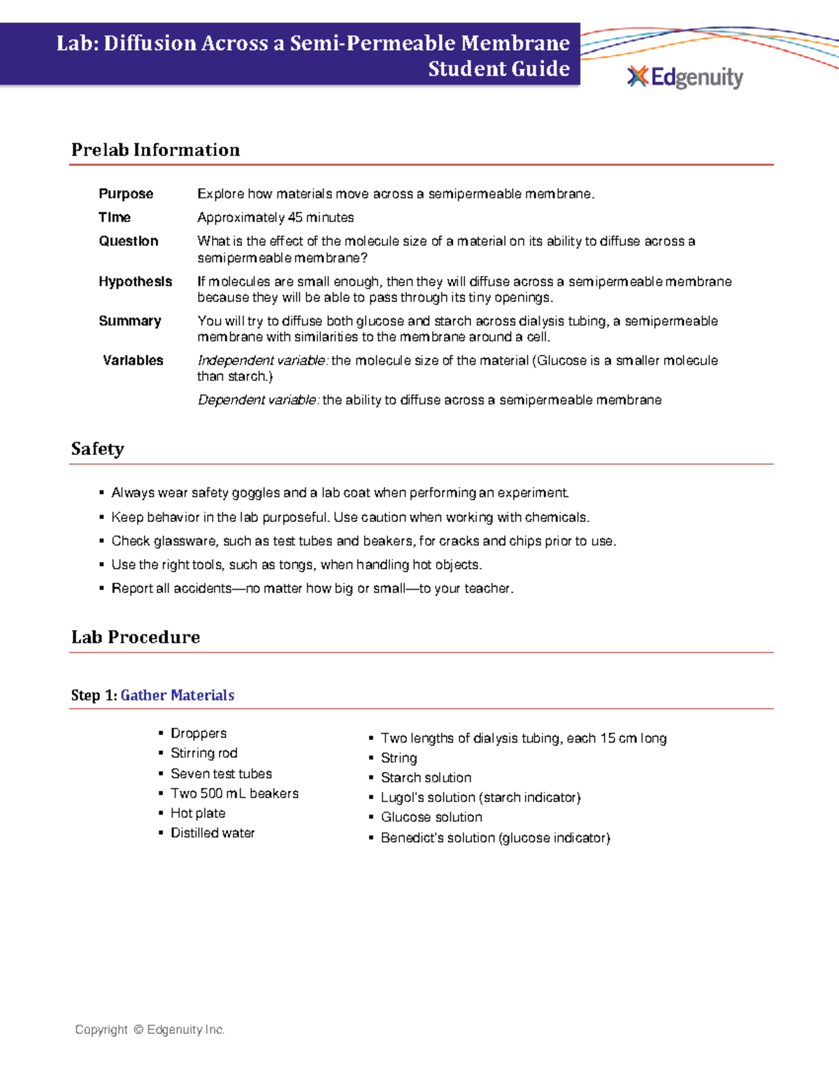 3209-04 Lab Student Guide: Exploring Diffusion in Membranes - Studocu