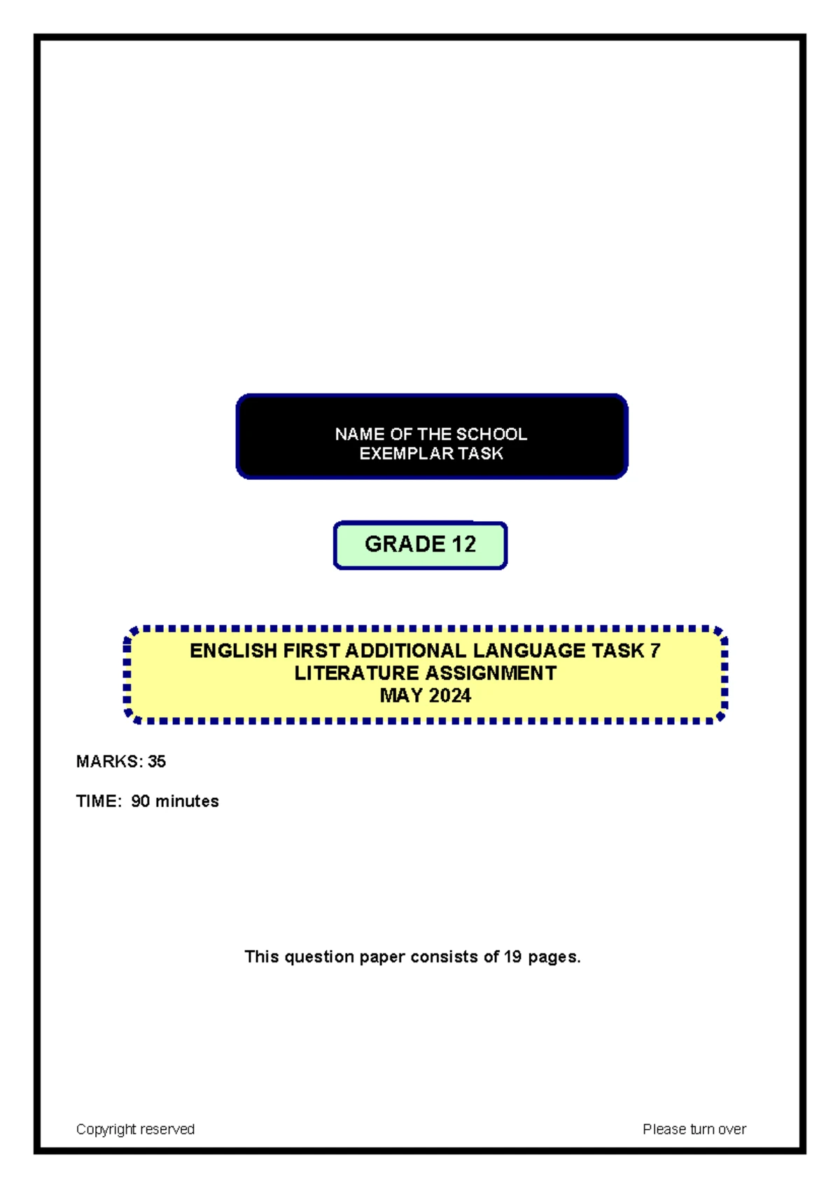 Grade 12 English FAL: My Children! My Africa! Study Guide - Mind the ...