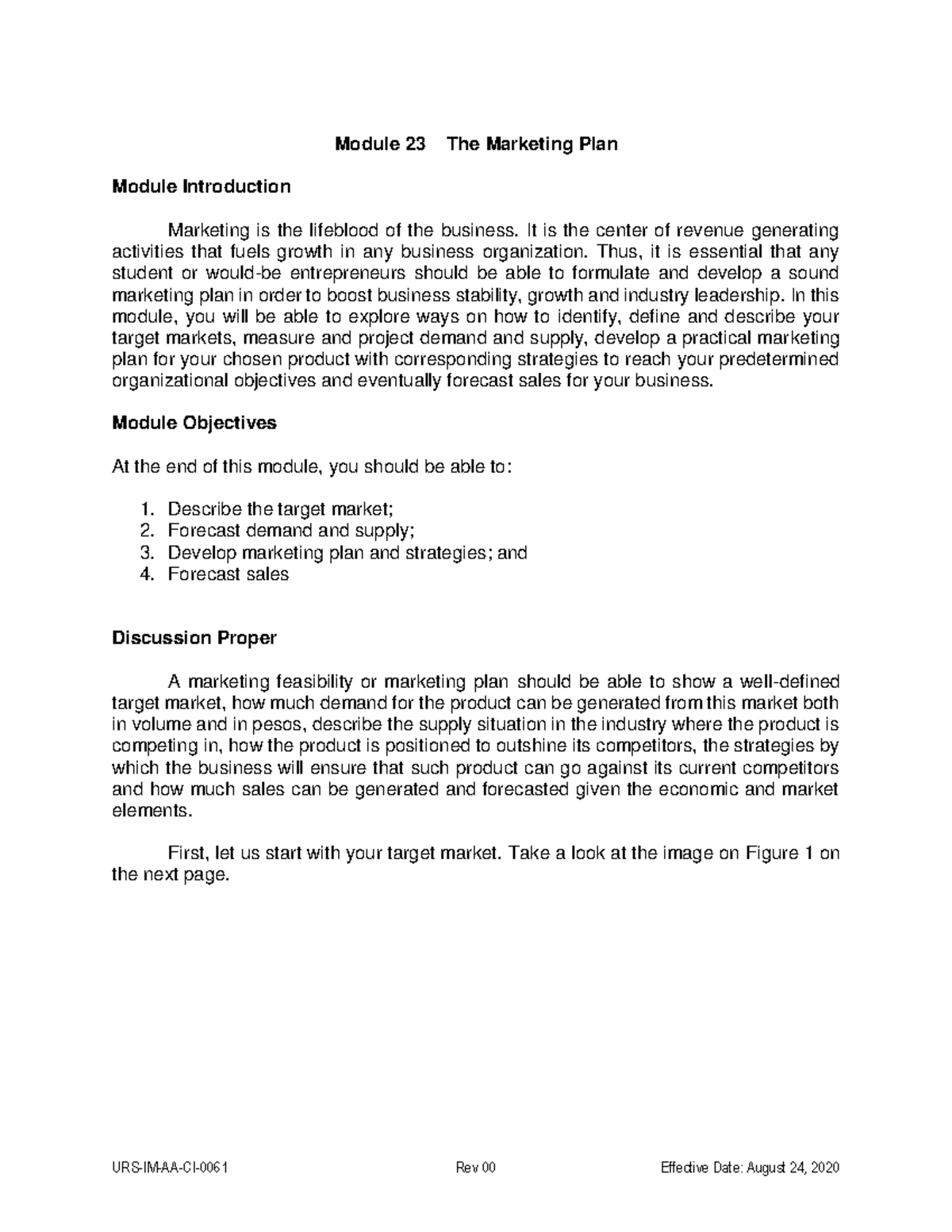 Module 23: Crafting an Effective Marketing Plan for Success - Studocu