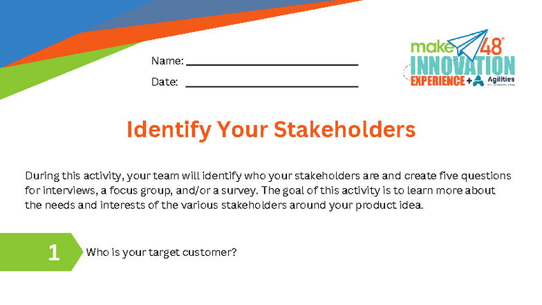 Stakeholder Identification & Survey Questions (0Eisyu Ittlw 48DLWX8SJ ...