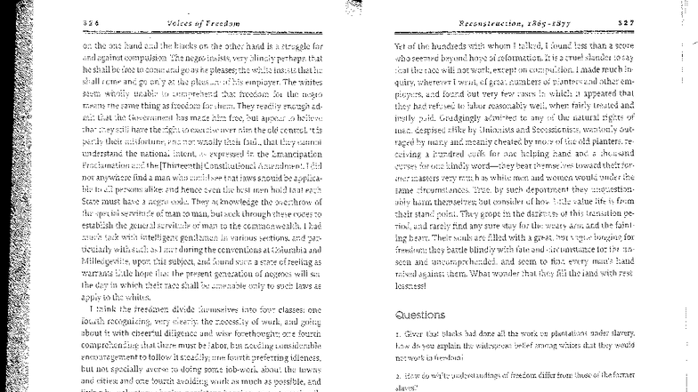 Voices of Freedom: Struggles for Equality and Rights in Reconstruction ...