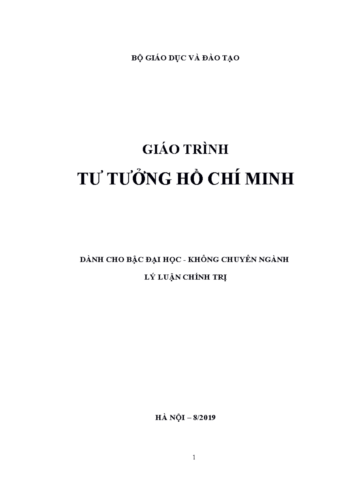Tư tưởng HCM - dasdasdasd - BỘ GIÁO DỤC VÀ ĐÀO TẠO GIÁO TRÌNH TƯ TƯỞNG ...