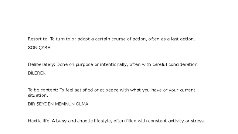 IELTS Speaking Notes: Key Vocabulary and Concepts - Studocu