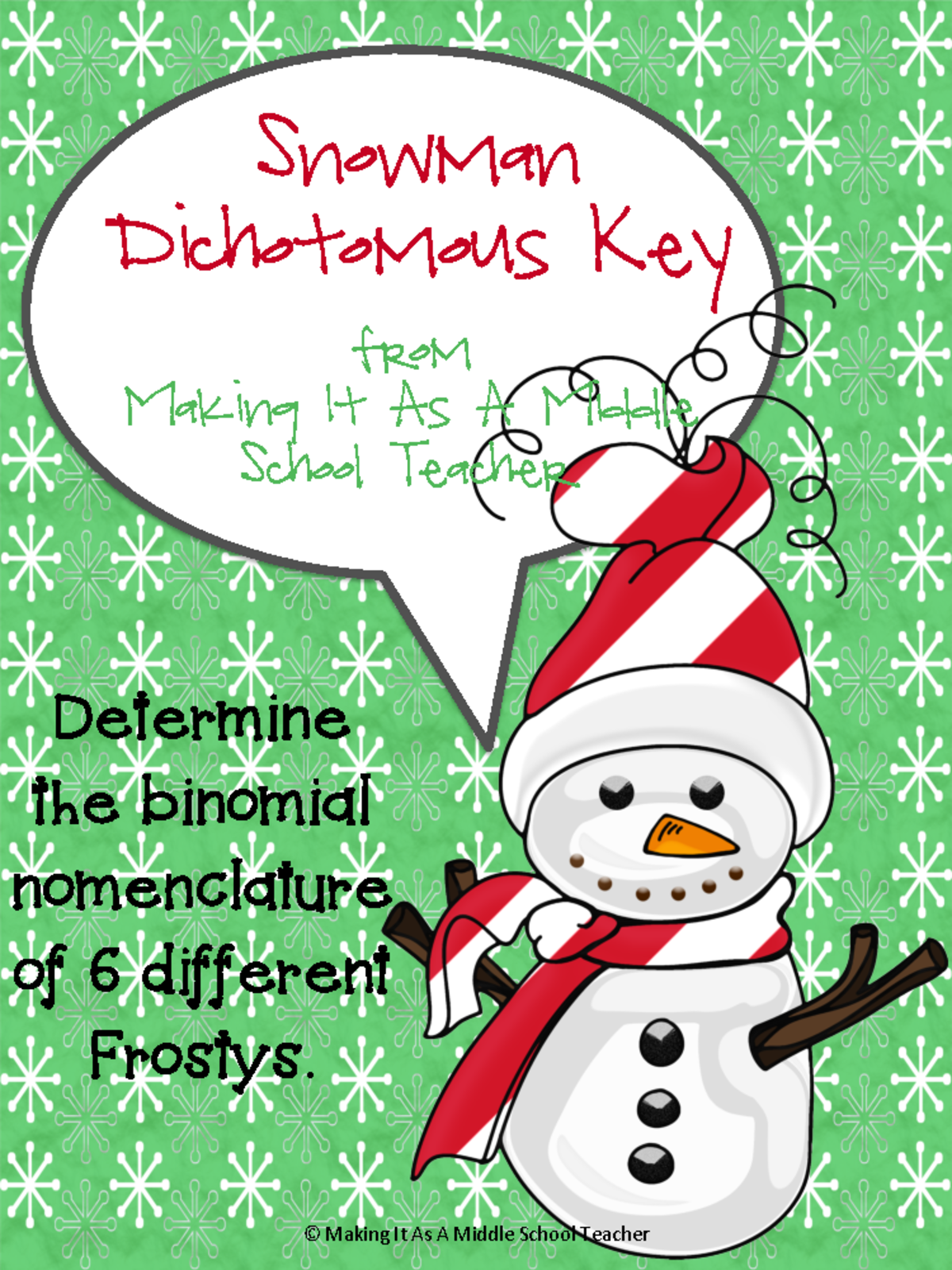 Snowman Dichotomous Key-1 - Snowman Dichotomous Key from Making It As A ...