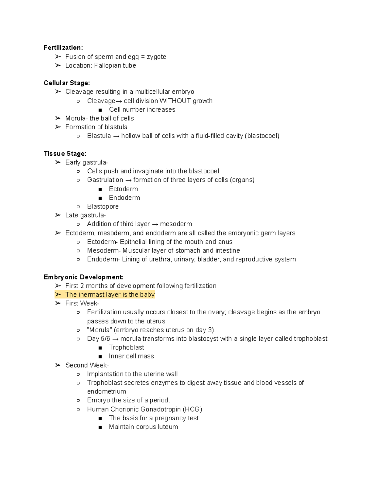 Bio 101: Chapter 22 - Development and Aging Overview - Studocu