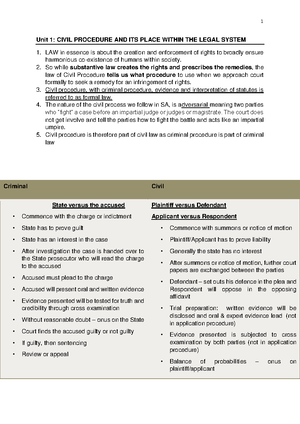 Civil Procedure Notes - CIVIL PROCEDURE NOTES UNIT 7: APPEALS AND ...