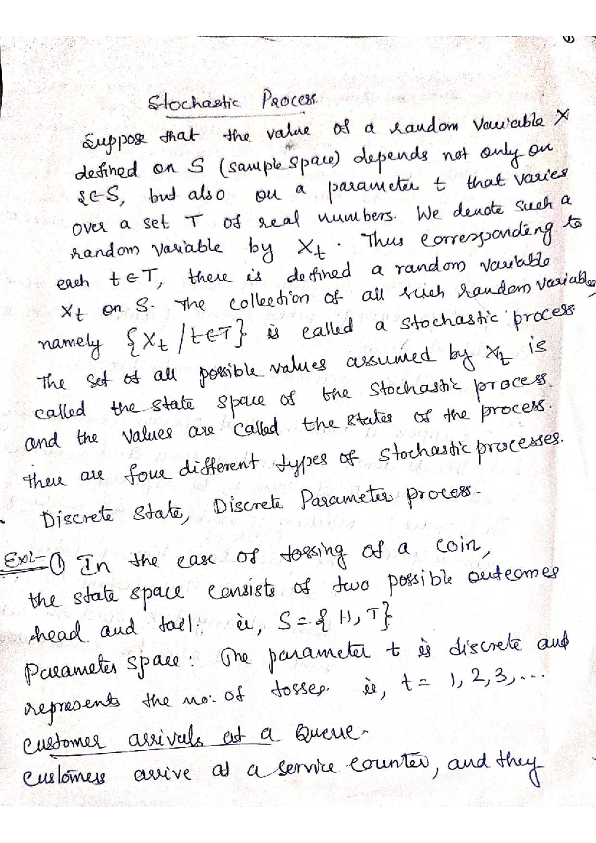 Stochastic Process Overview - MATH 04 Final Exam Notes - Studocu