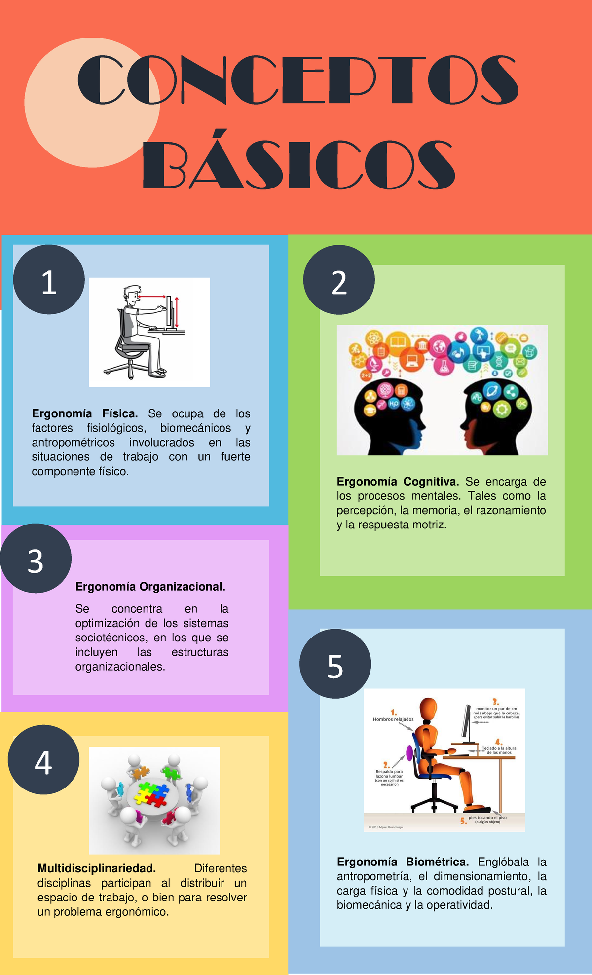 Infografía - Conceptos Básicos - CONCEPTOS B¡SICOS 1 2 3 4 5 Ergonomía ...