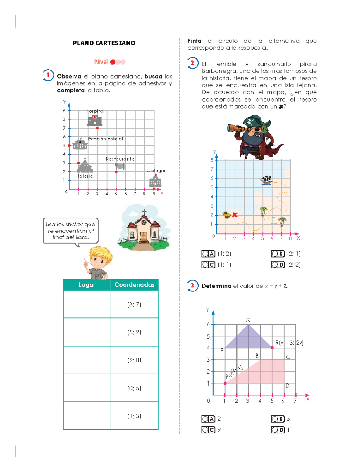 Ejercicios de Plano Cartesiano - Nivel 1 - Matemáticas - Studocu