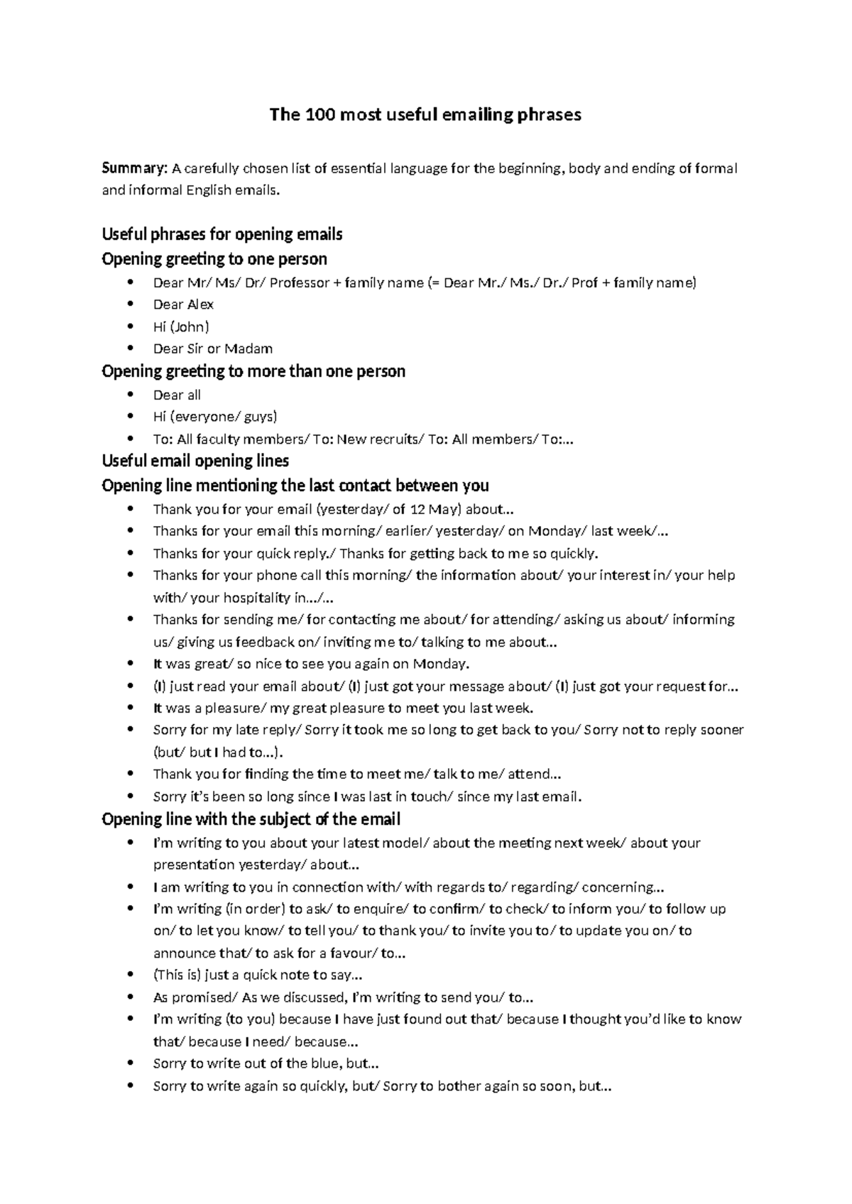 Useful Emailing Phrases: Essential Language for Effective Communication ...