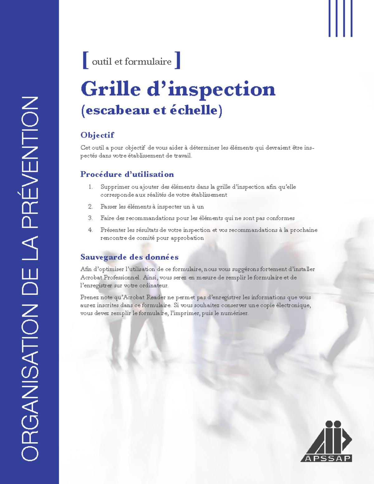 Grille d'Inspection Escabeau et Échelle - Objectifs et Procédure - Studocu